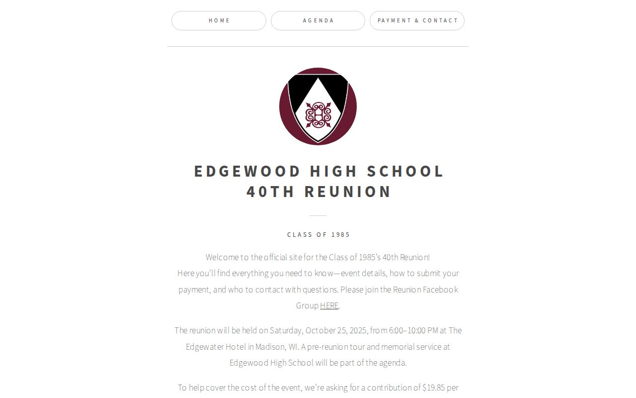 Edgewood High School 40th Reunion